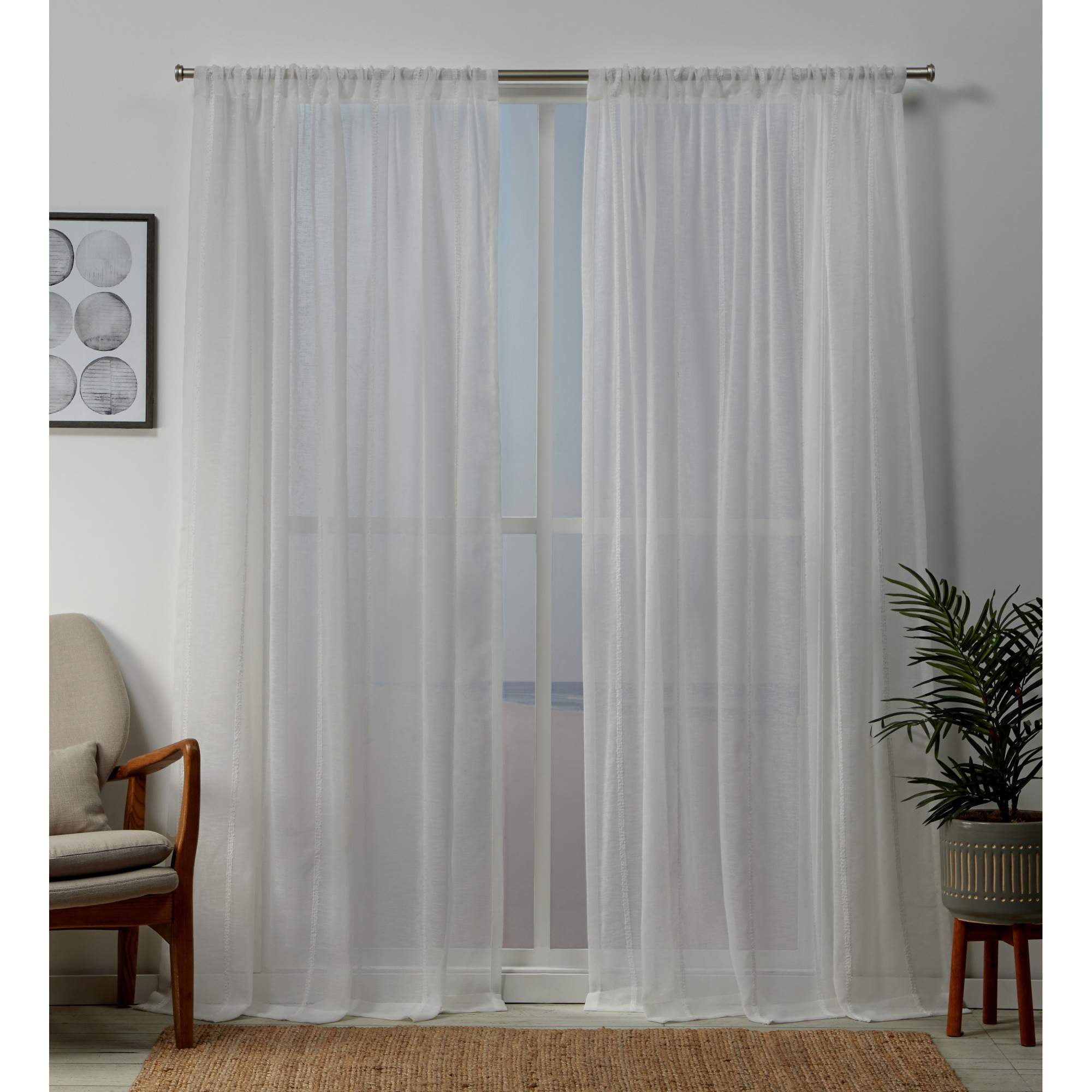 Free Shipping! Exclusive Home Santos Textured Sheer Rod Pocket Curtain ...