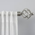 Exclusive Home Torch 1" Curtain Rod and Finial Set, Matte Silver, Adjustable 36"-72" - Walmart.com