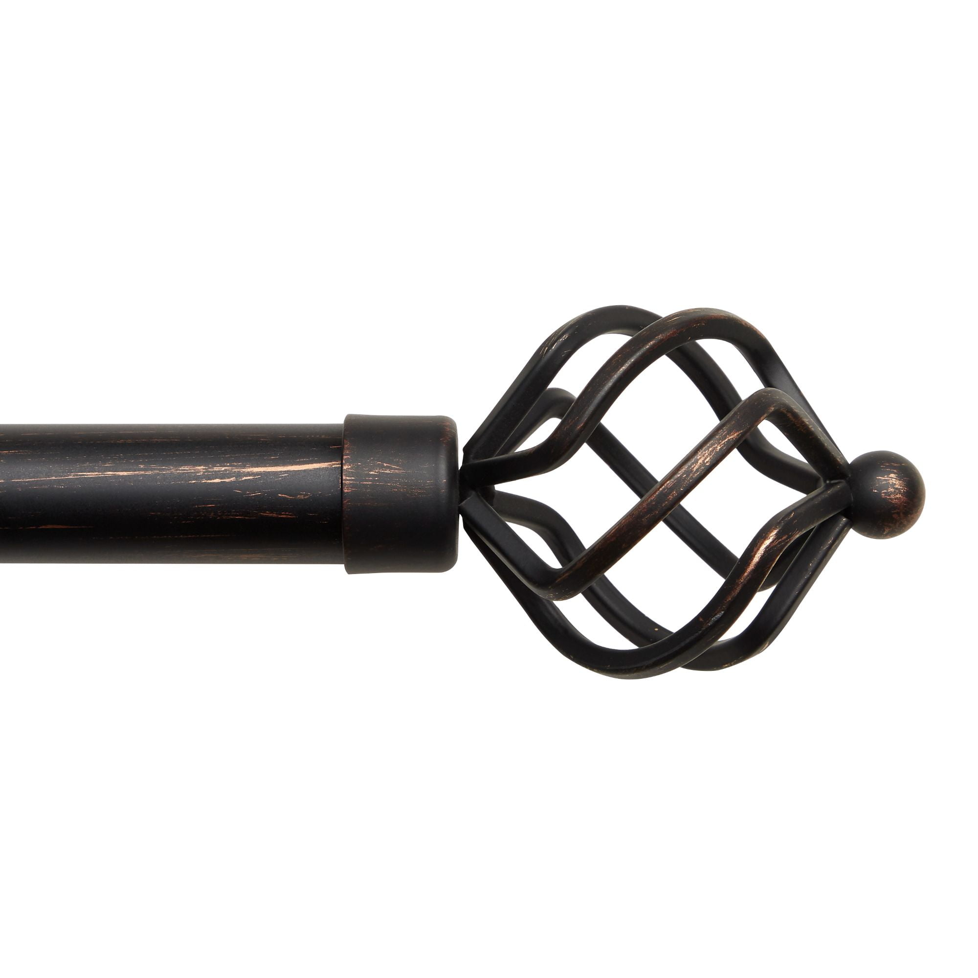 EXCLUSIVE HOME Torch 1" Curtain Rod and Coordinating Finial Set, Oill ...