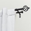 Exclusive Home Fetter Wrap Around Double Curtain Rod, Matte Black, 52 ...