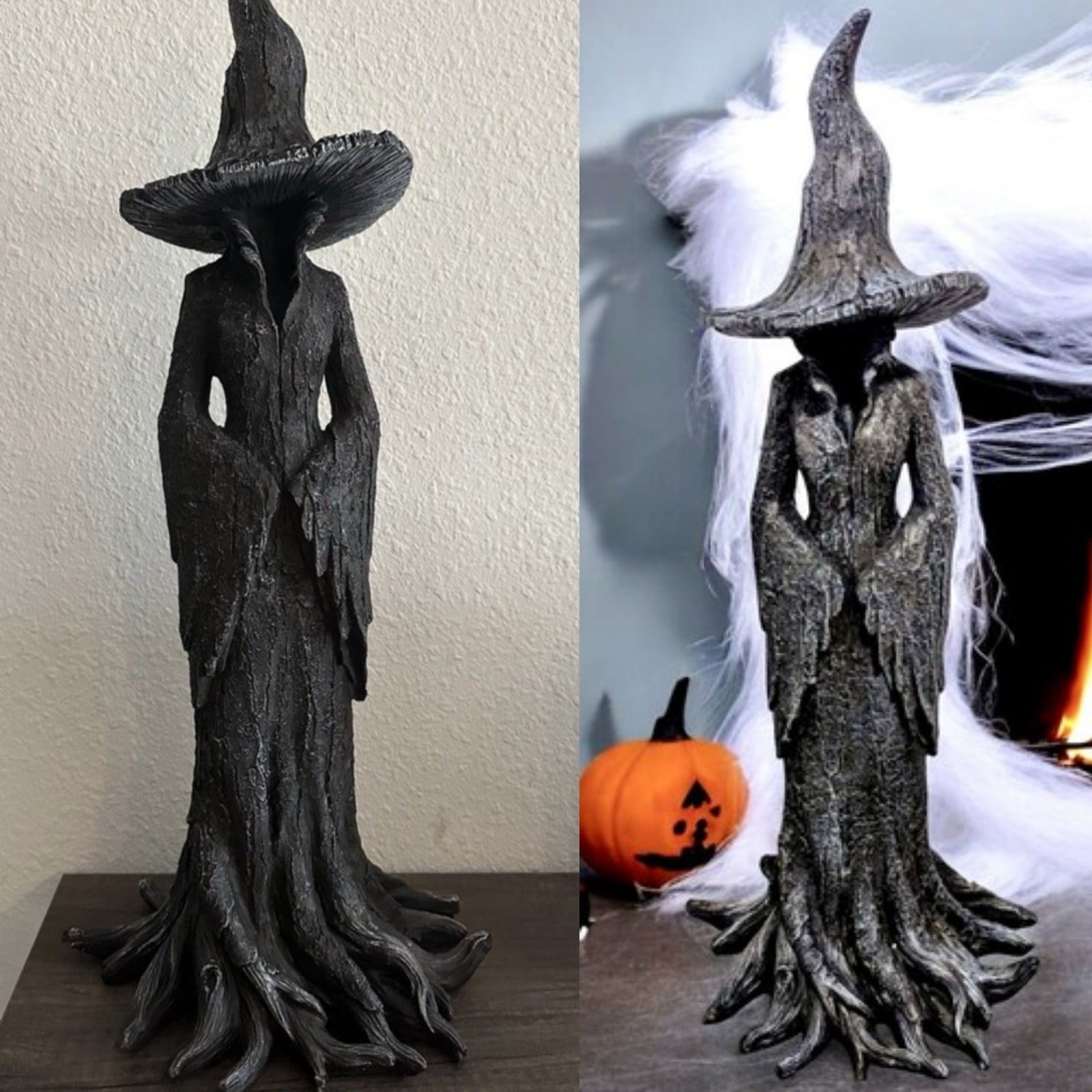 Exclusive Limited Ed Vintage 11.8" Resin Cracker Barrel Witch Statue ...