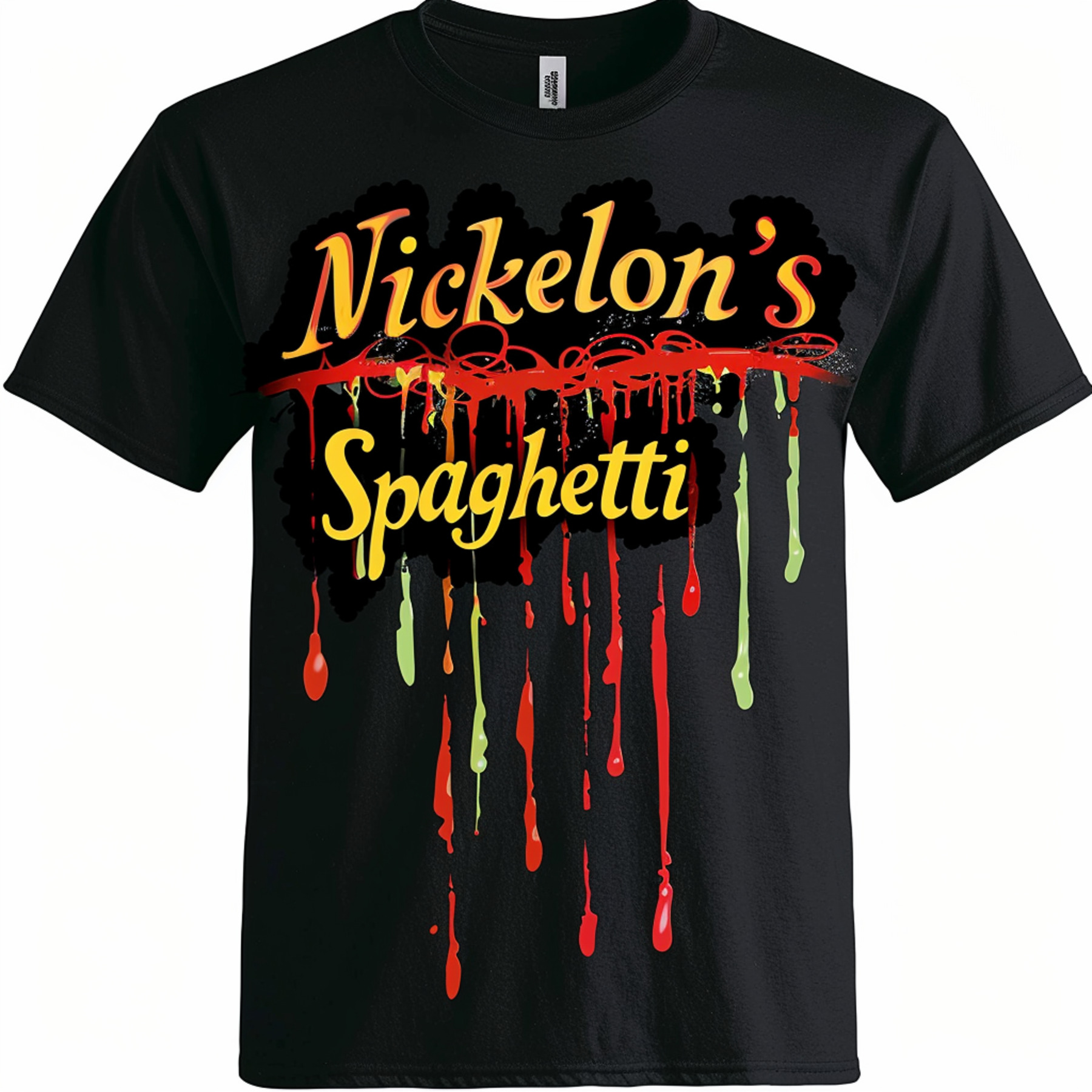 Exclusive Mom's Spaghetti Design on Black Tee Stand out with bold ...