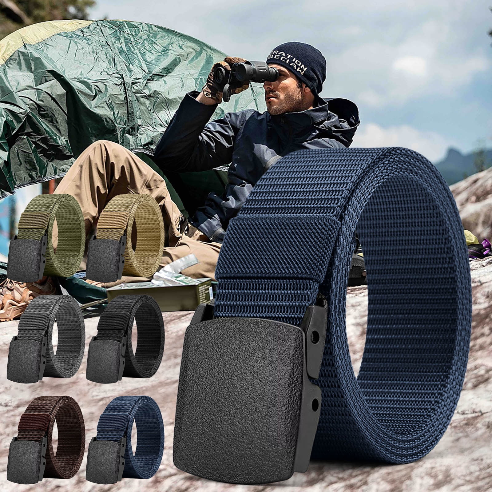 Exclusive Offer,Wide Nylon Belt Set, 6 Colors, Canvas Military Training ...