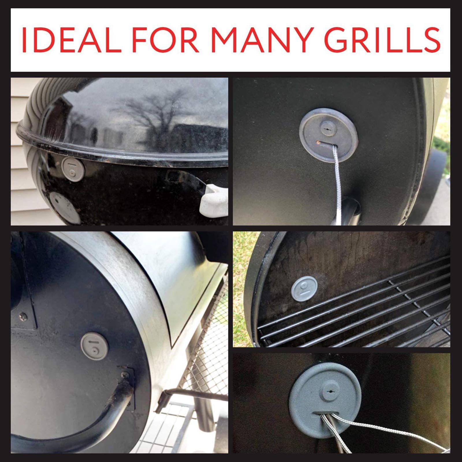 Exclusive Offers, 4-Pack Grill Grommet, BBQ Probe Port, Stainless Steel ...