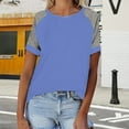 Exclusive Offers,Women's Casual Color Block Round Neck T-shirt ...