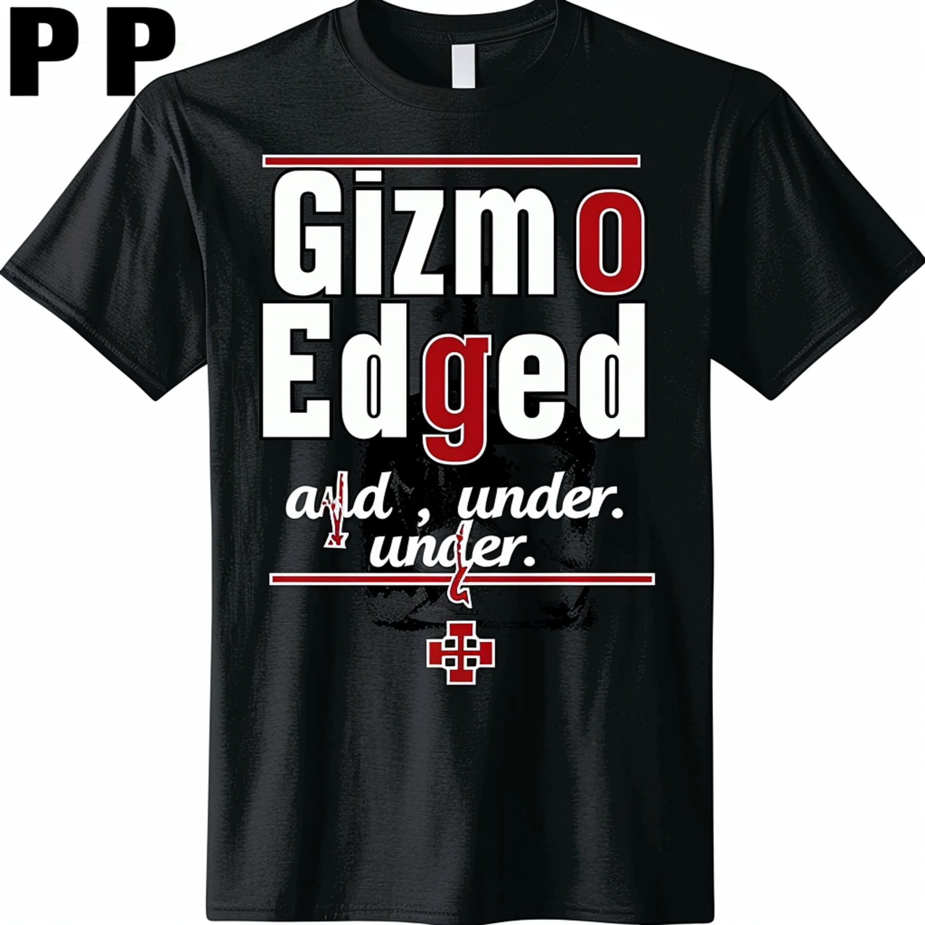 Exclusive P Gizmo Edged Black T Shirt with Unique Design Perfect for ...