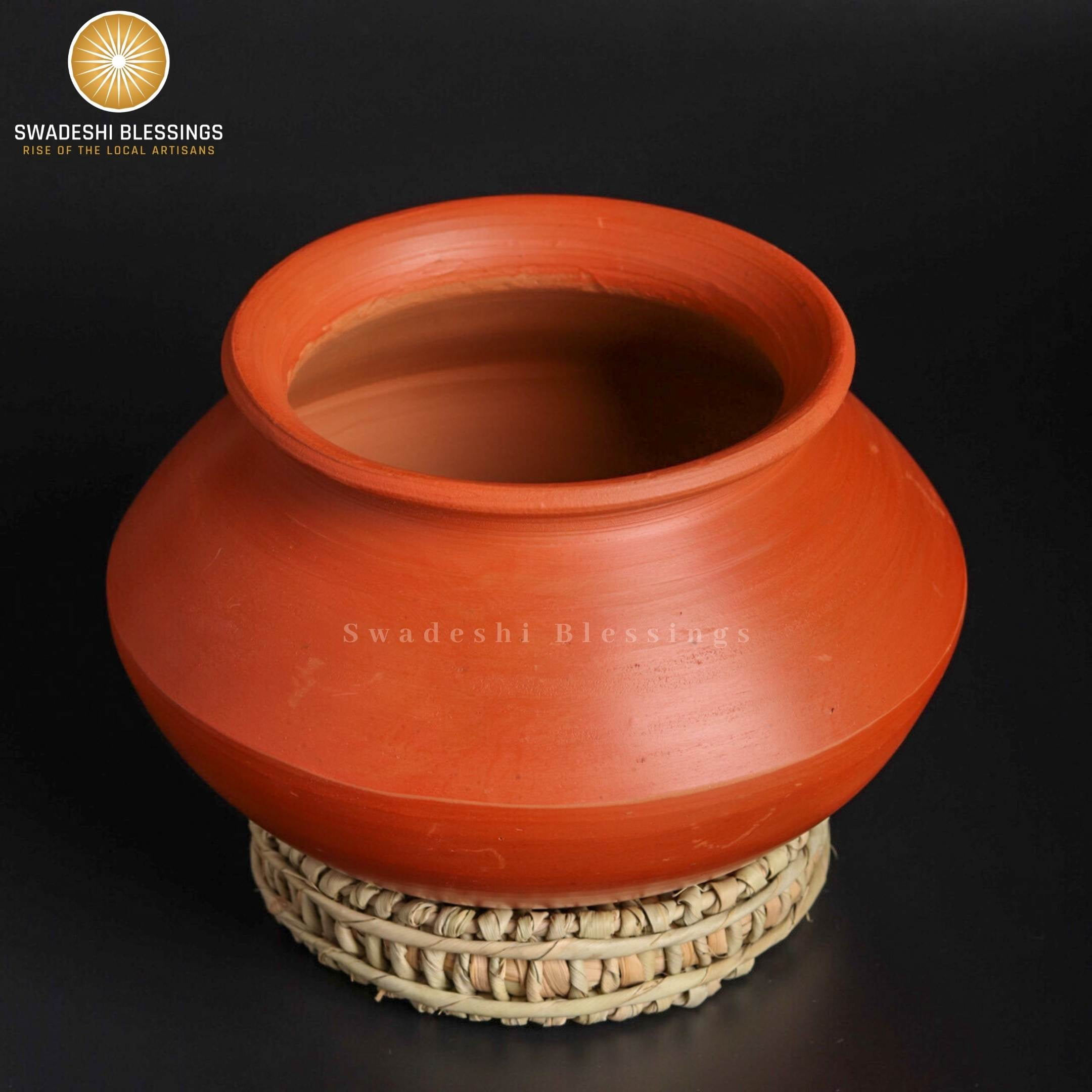 Swadeshi Blessings Unglazed Clay Pot for Cooking & Serving | Earthen ...