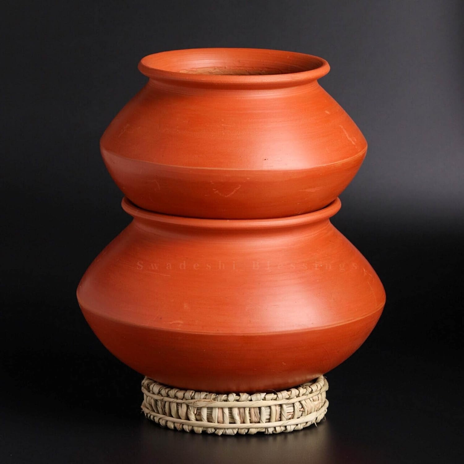 Exclusive Range Unglazed Mud Earthen Handi Combo Of 2+3 Liters | Mitti ...
