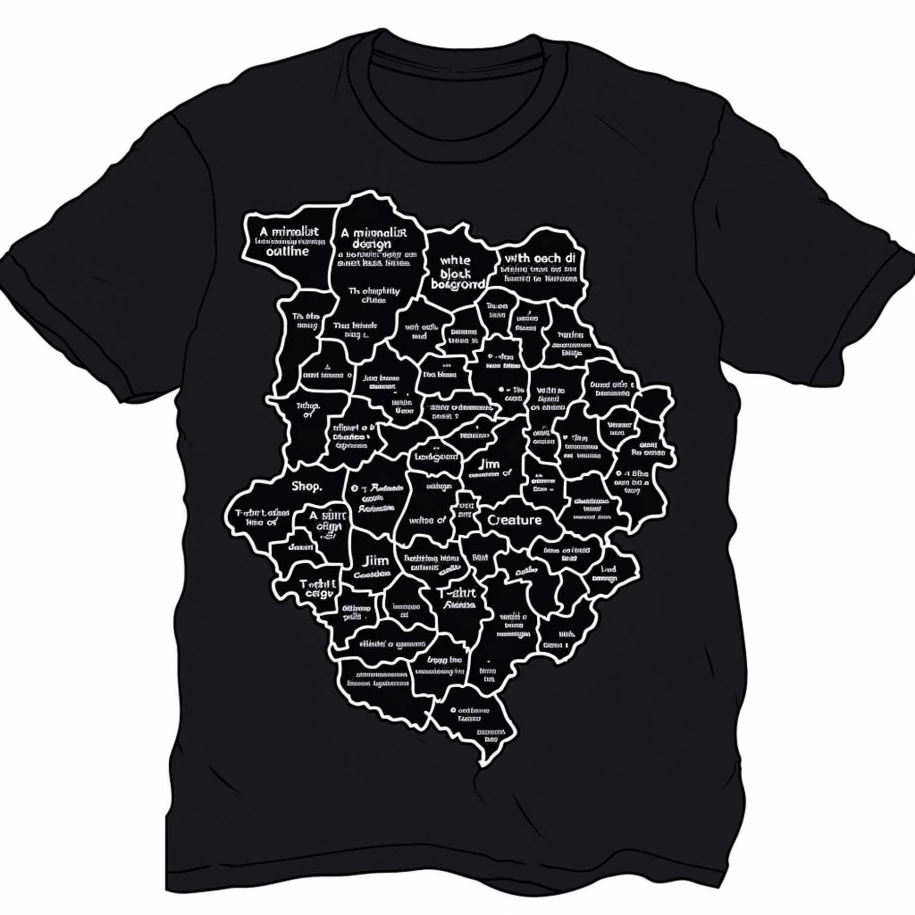 Exclusive Romania Districts Map Outline Black T Shirt Minimalist 80's ...