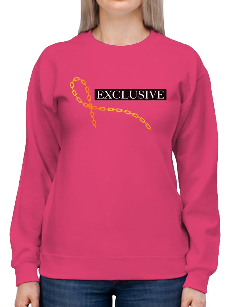 Exclusive W Chain Pattern Sweatshirt Women -Image by Shutterstock ...