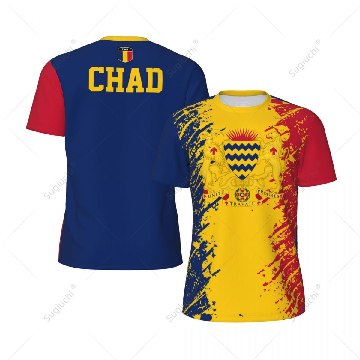 Exclusive design Chad Flag Grain 3D Printed Men For Running Bike Soccer ...