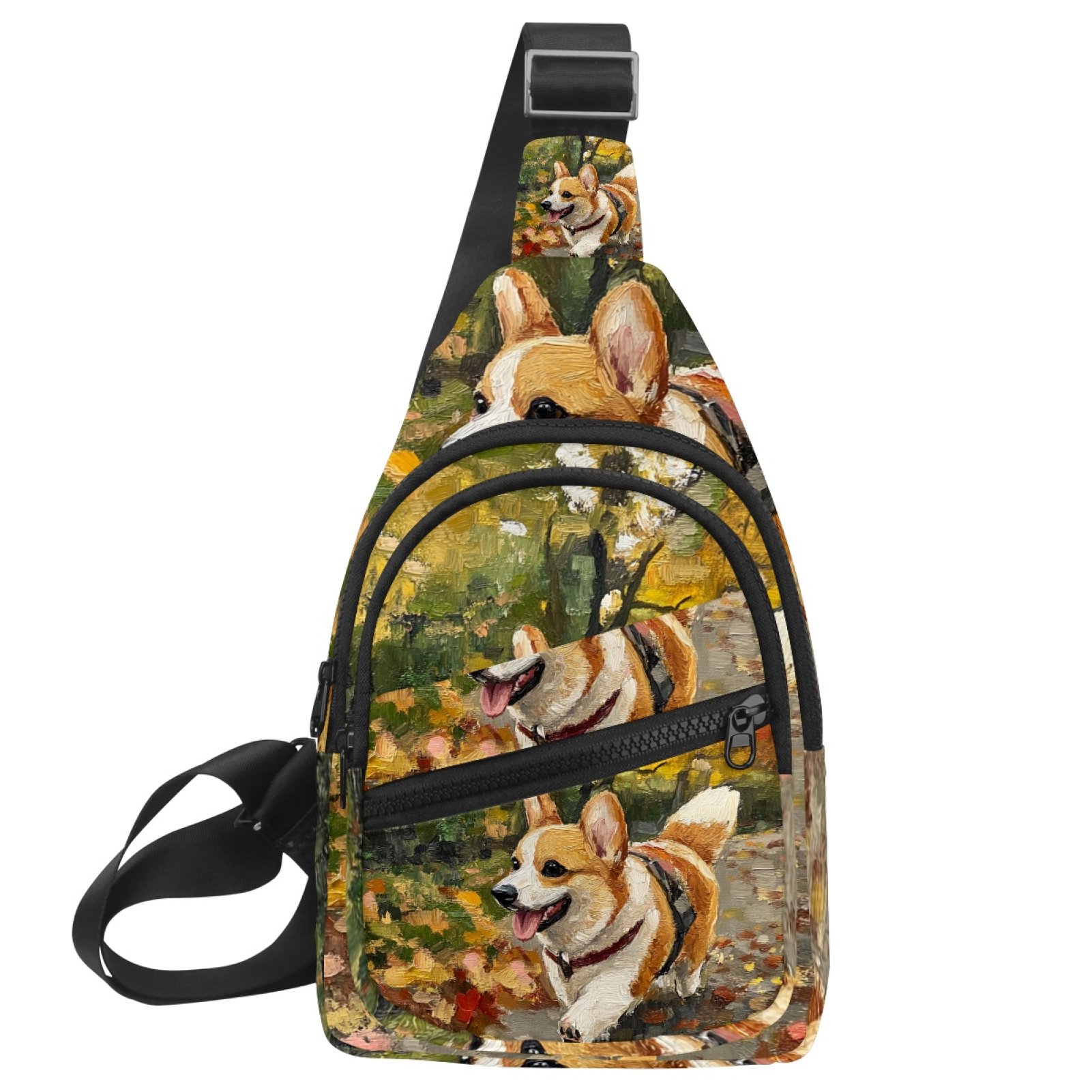 Exclusive design Fanny pack cute dog dog elements large storage space ...