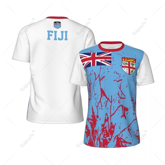 Exclusive design Fiji Flag Grain 3D Printed Men For Running Bike Soccer ...