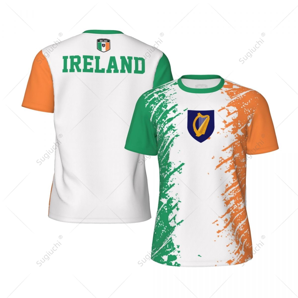 Exclusive design Ireland Flag Grain 3D Printed Men For Running Bike ...