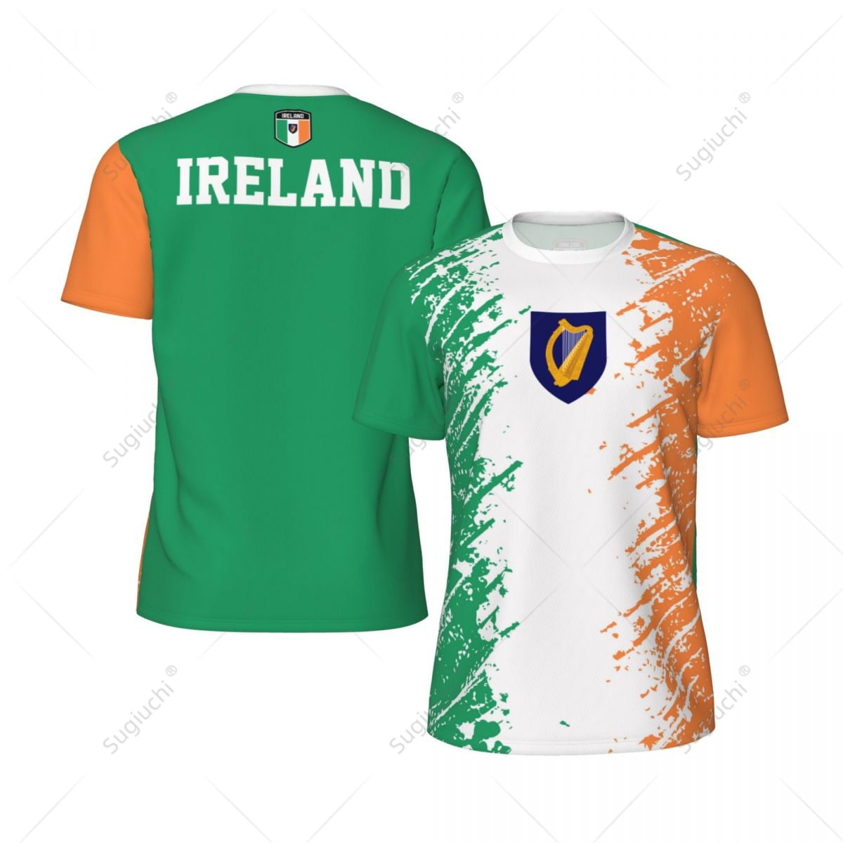 Exclusive design Ireland Flag Grain 3D Printed Men For Running Bike ...