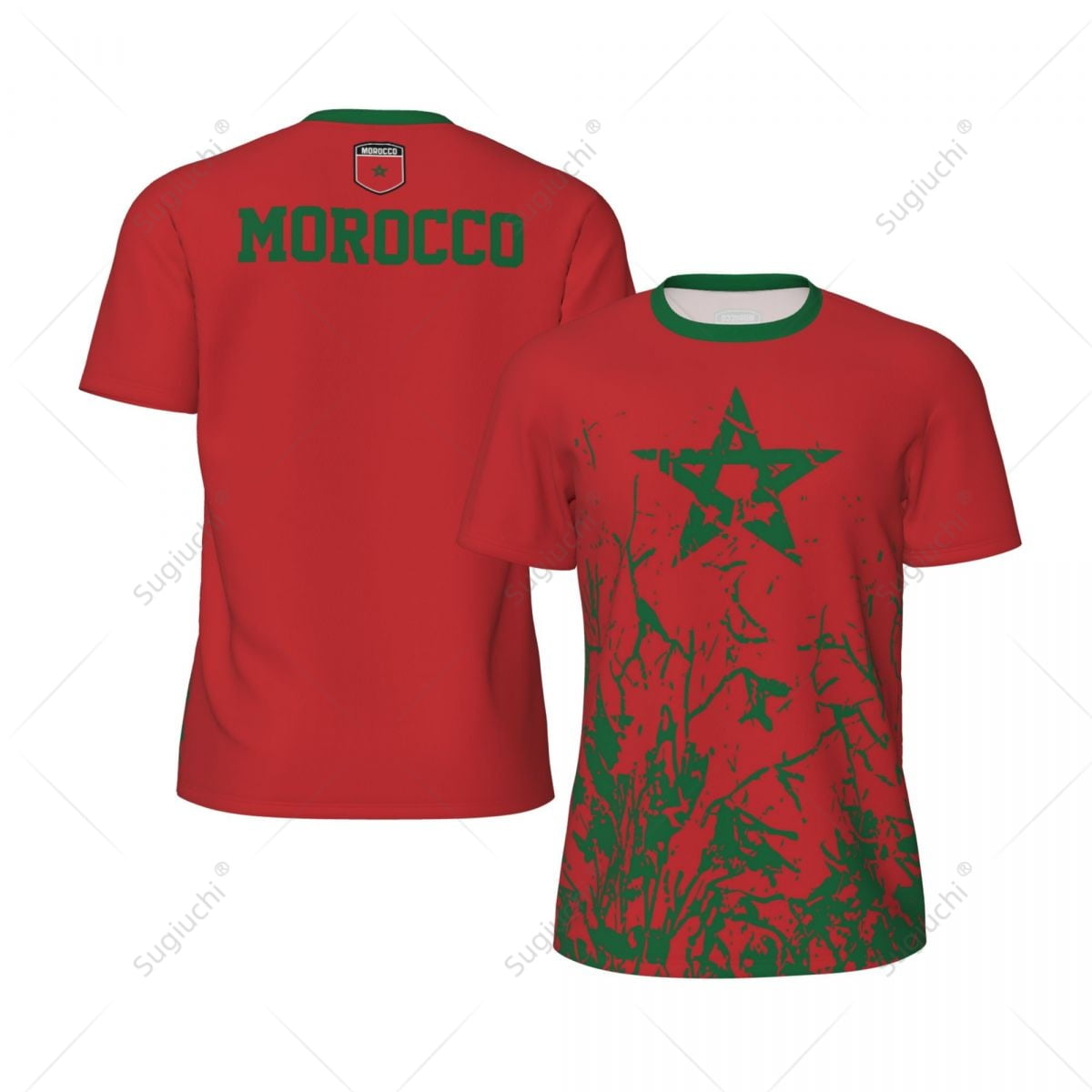 Exclusive design Morocco Flag Grain 3D Printed Men For Running Bike ...