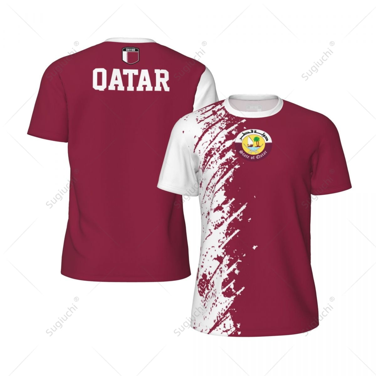 Exclusive design Qatar Flag Grain 3D Printed Men For Running Bike ...