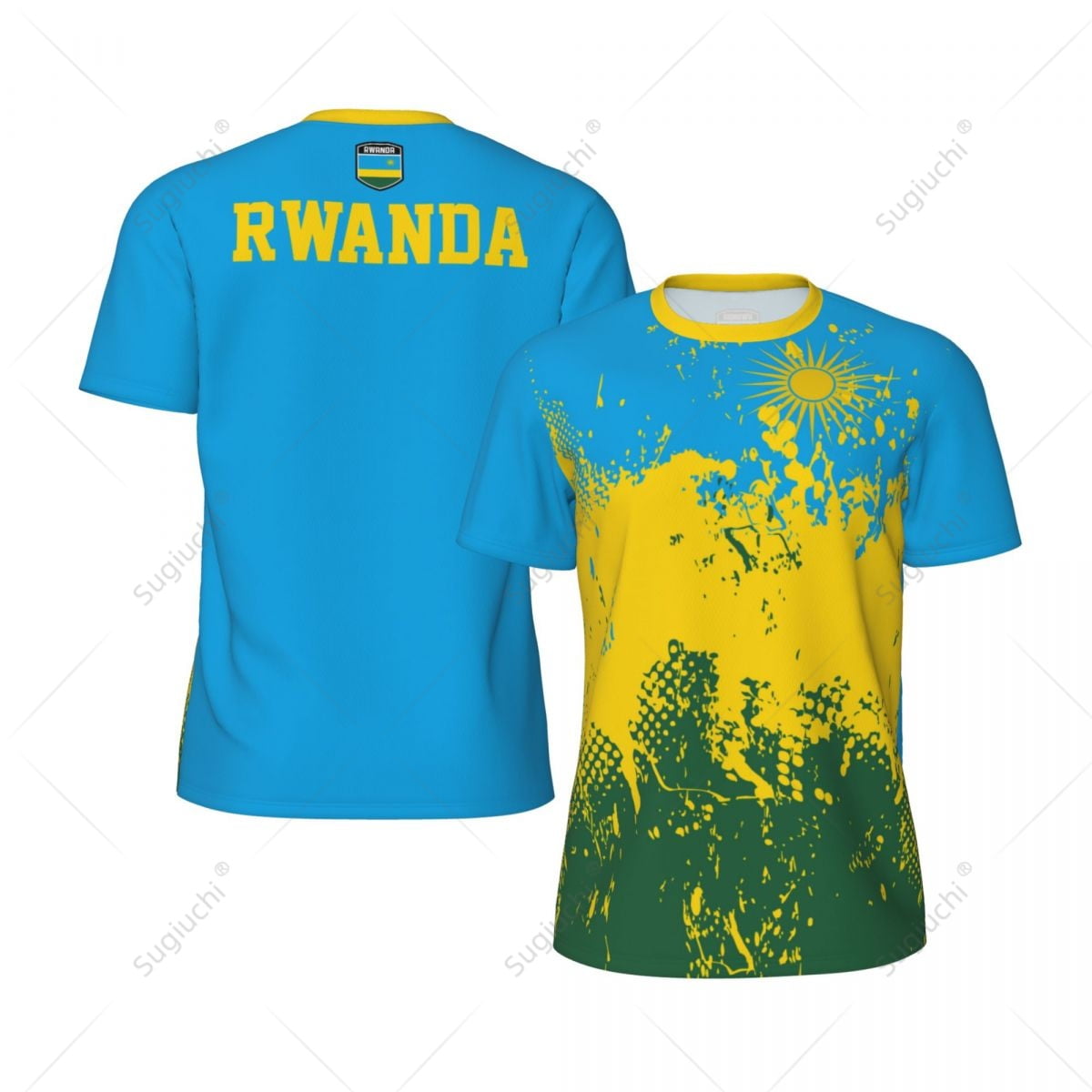 Exclusive design Rwanda Flag Grain 3D Printed Men For Running Bike ...