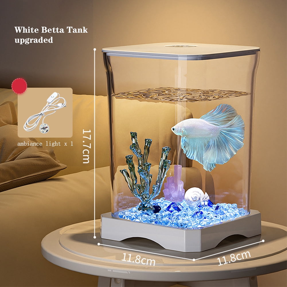 Exclusive for fighting fish! Mini desktop rectangular fish tank set ...