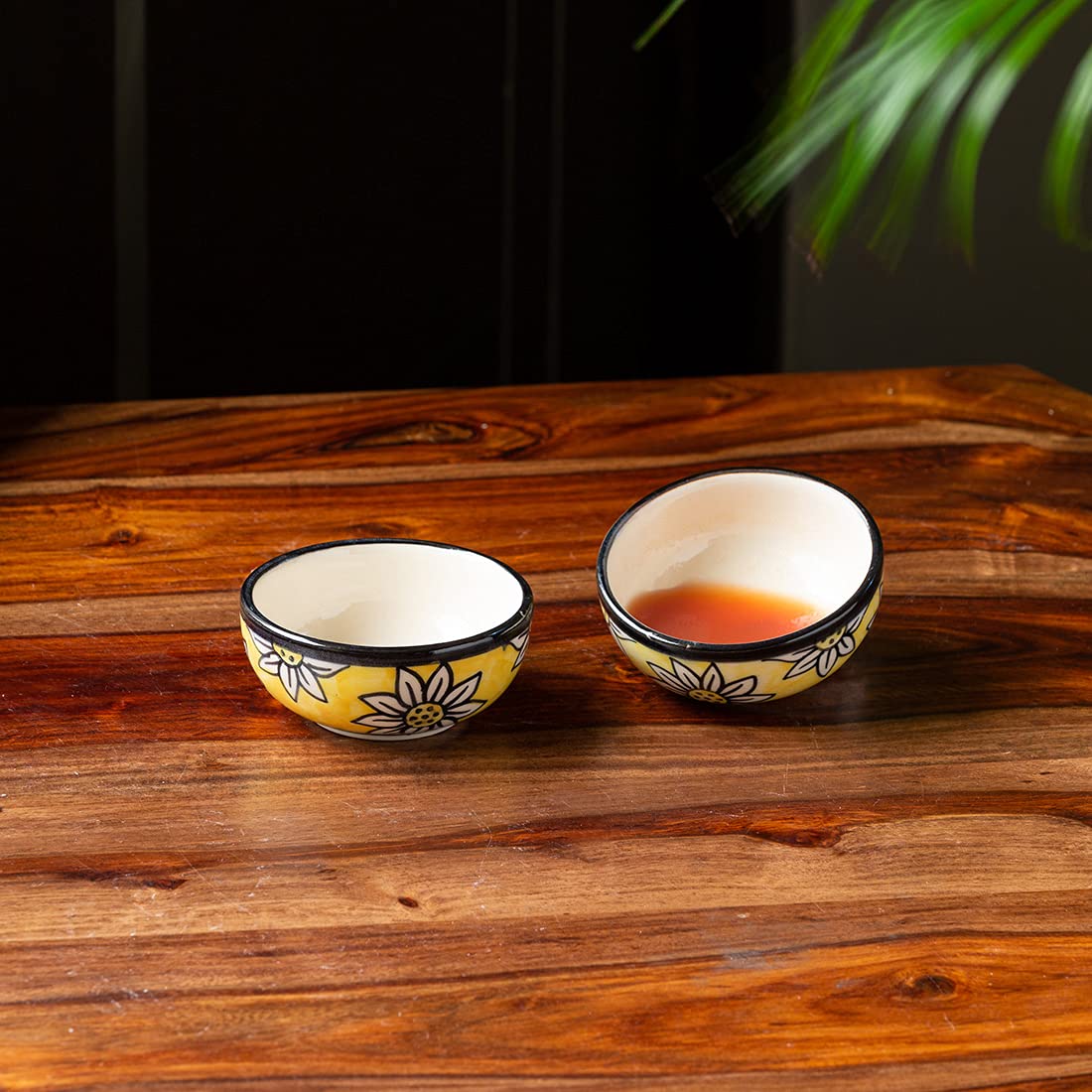 ExclusiveLane Californian Sunflowers Handpainted Small Ceramic Bowl ...