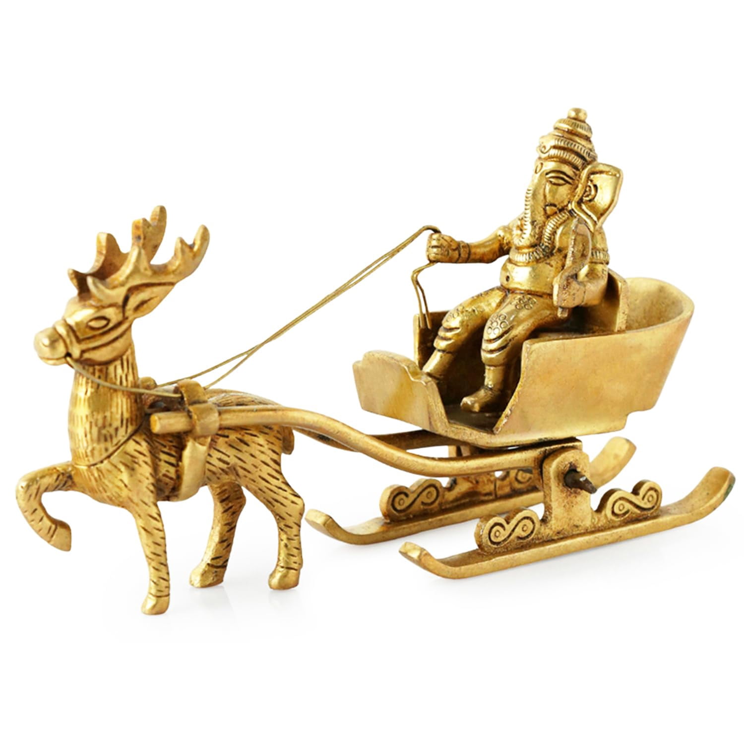 ExclusiveLane Chariot Ganesha Sleigh Riding Ganesha Idol for Home Dcor ...