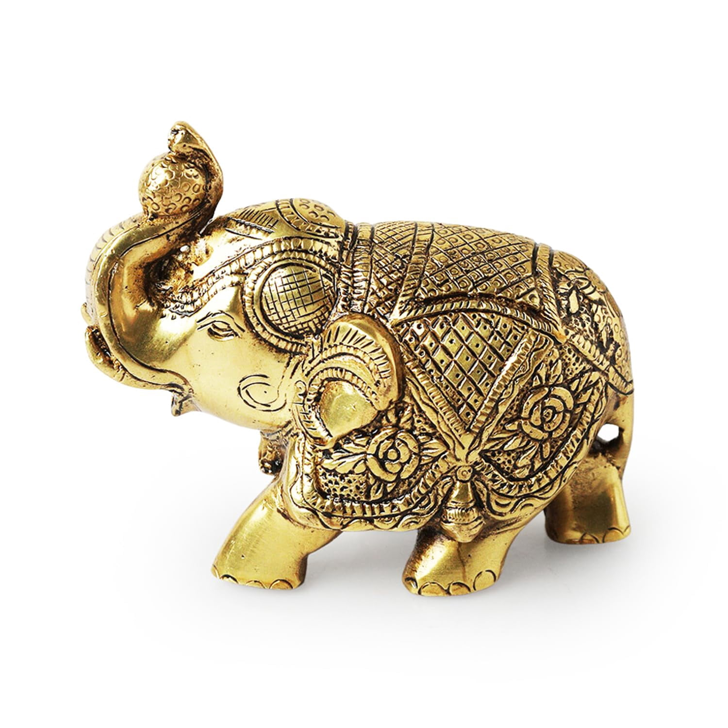 ExclusiveLane Elephant Decorative Brass Showpiece for Home Dcor Pure ...