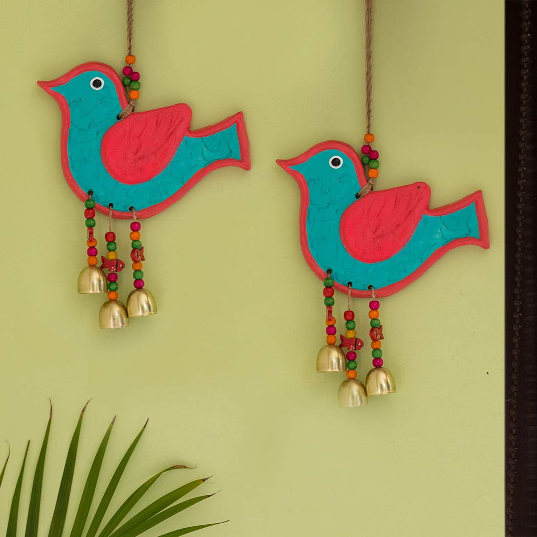 ExclusiveLane The Robin Twins HandmadeHandpainted Terracotta Decor Wall ...
