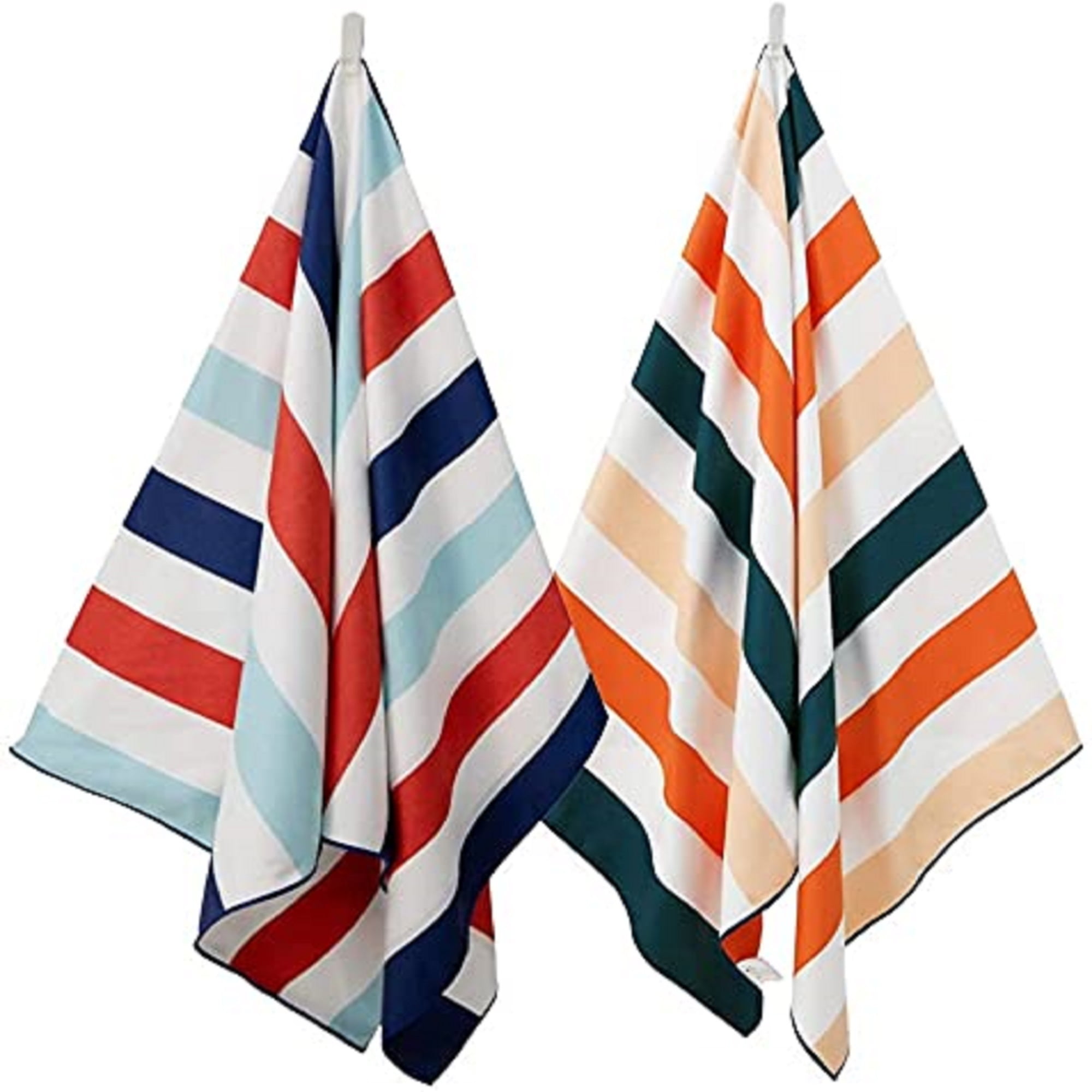 Exclusivo Mezcla 2-Pack Microfiber Quick Dry Beach Towel Set, Oversized ...