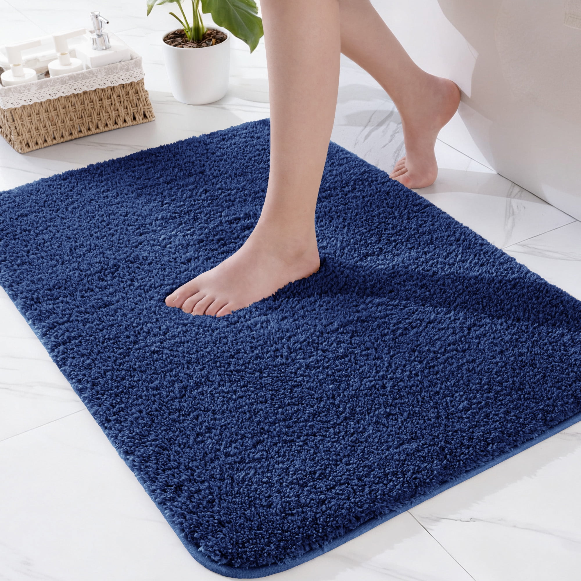 Exclusivo Mezcla Bathroom Rugs Mat 17x24, Extra Soft Non Slip Absorbent ...