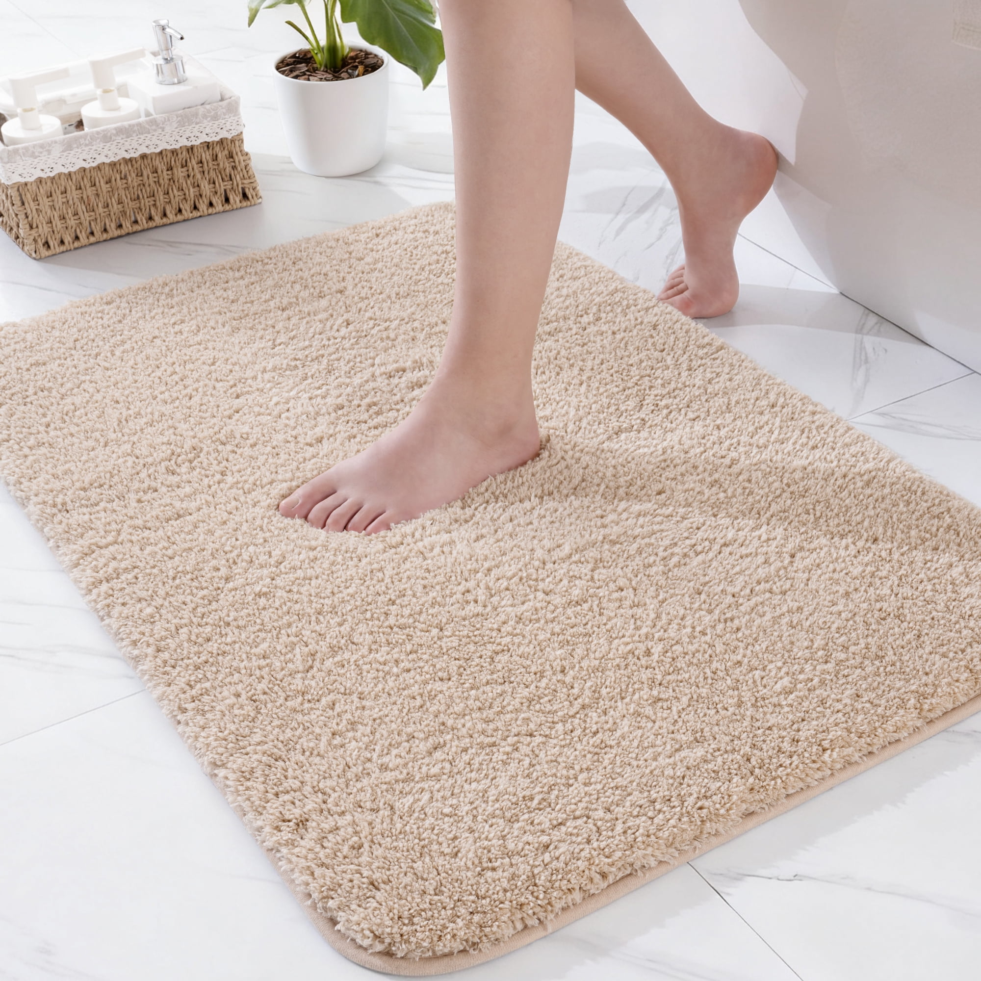 Exclusivo Mezcla Bathroom Rugs Mat 20x30, Extra Soft Non Slip Absorbent ...