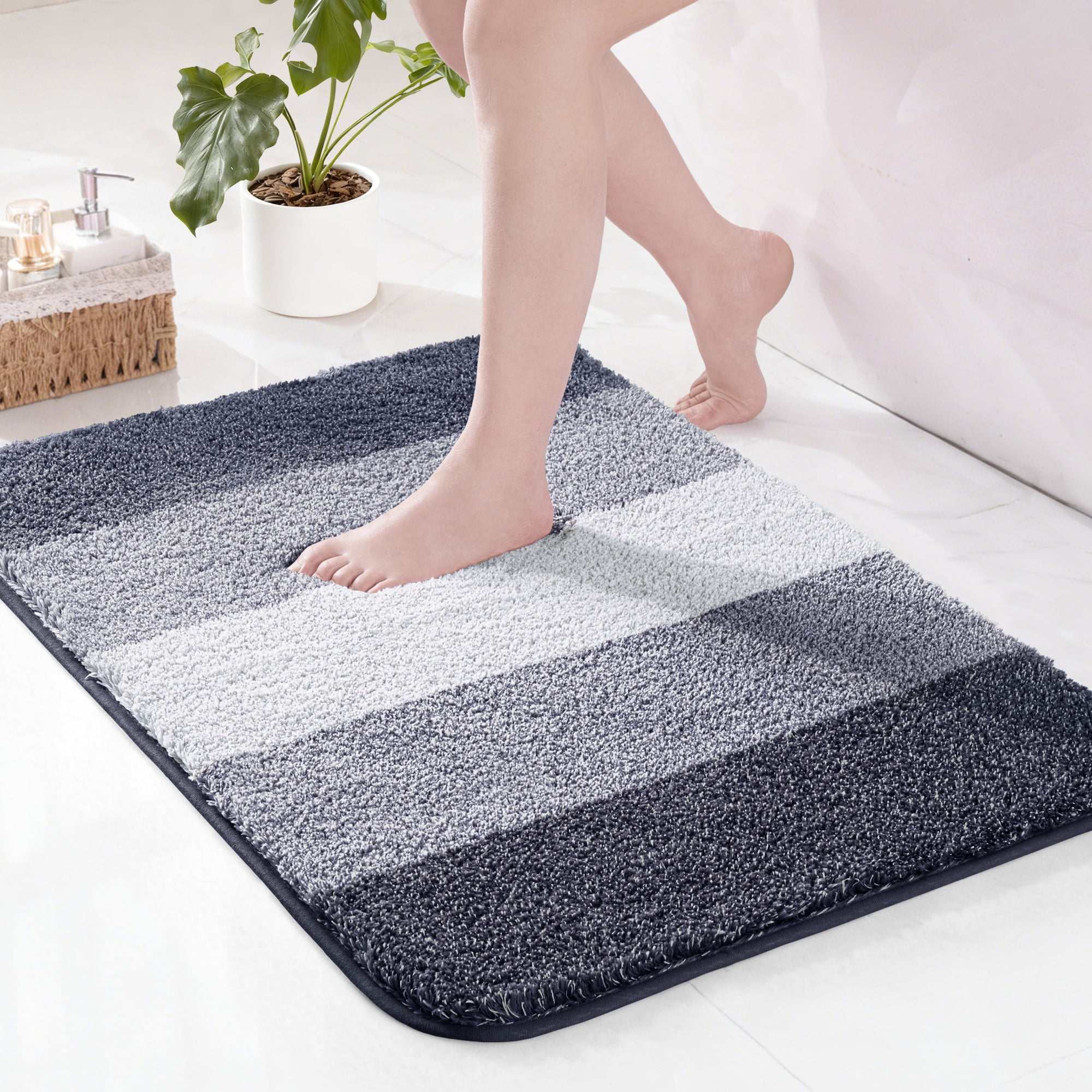 Exclusivo Mezcla Bathroom Rugs Mat 20x30, Extra Soft Non Slip Absorbent ...