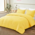 Exclusivo Mezcla Boho Pom Pom Ball Fringe Queen Comforter Set, 3 Pieces ...