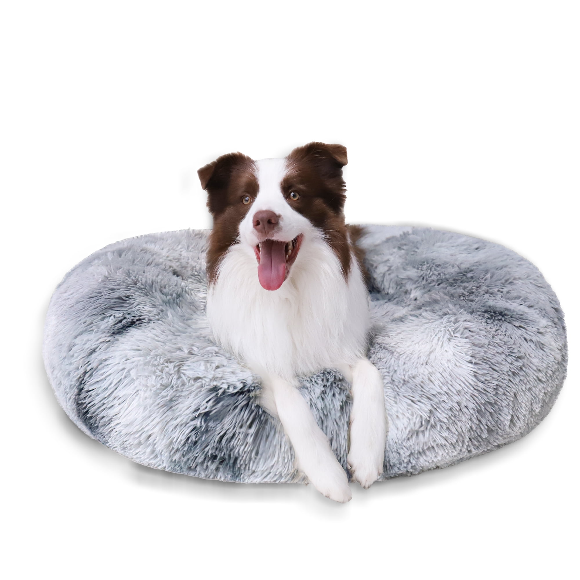 Exclusivo Mezcla Calming Donut Pet Bed for Medium Dogs 24", Anti ...