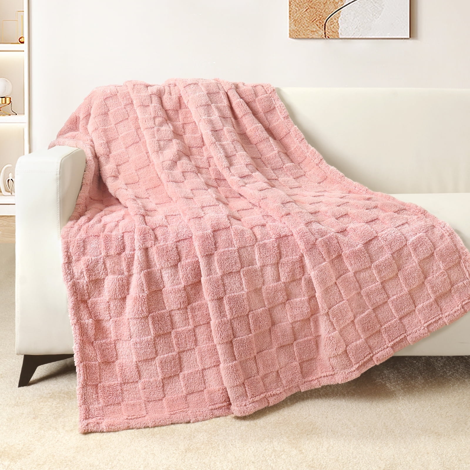 Exclusivo Mezcla Fleece Throw Blanket for Couch, Super Soft Warm ...