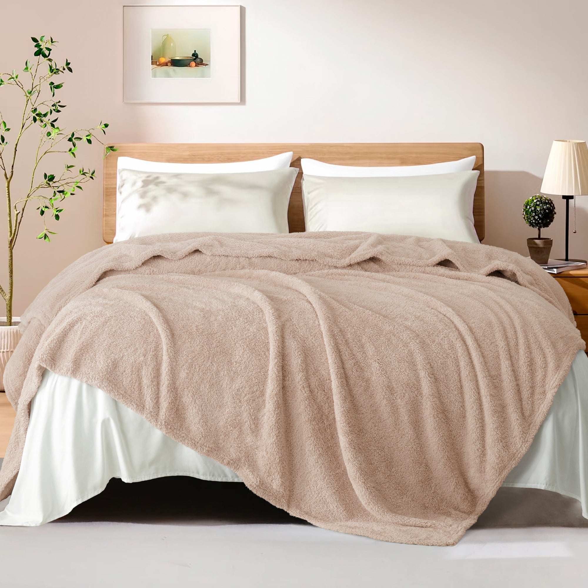 Exclusivo Mezcla Fuzzy Fleece King Size Bed Blanket, Lightweight Fluffy ...