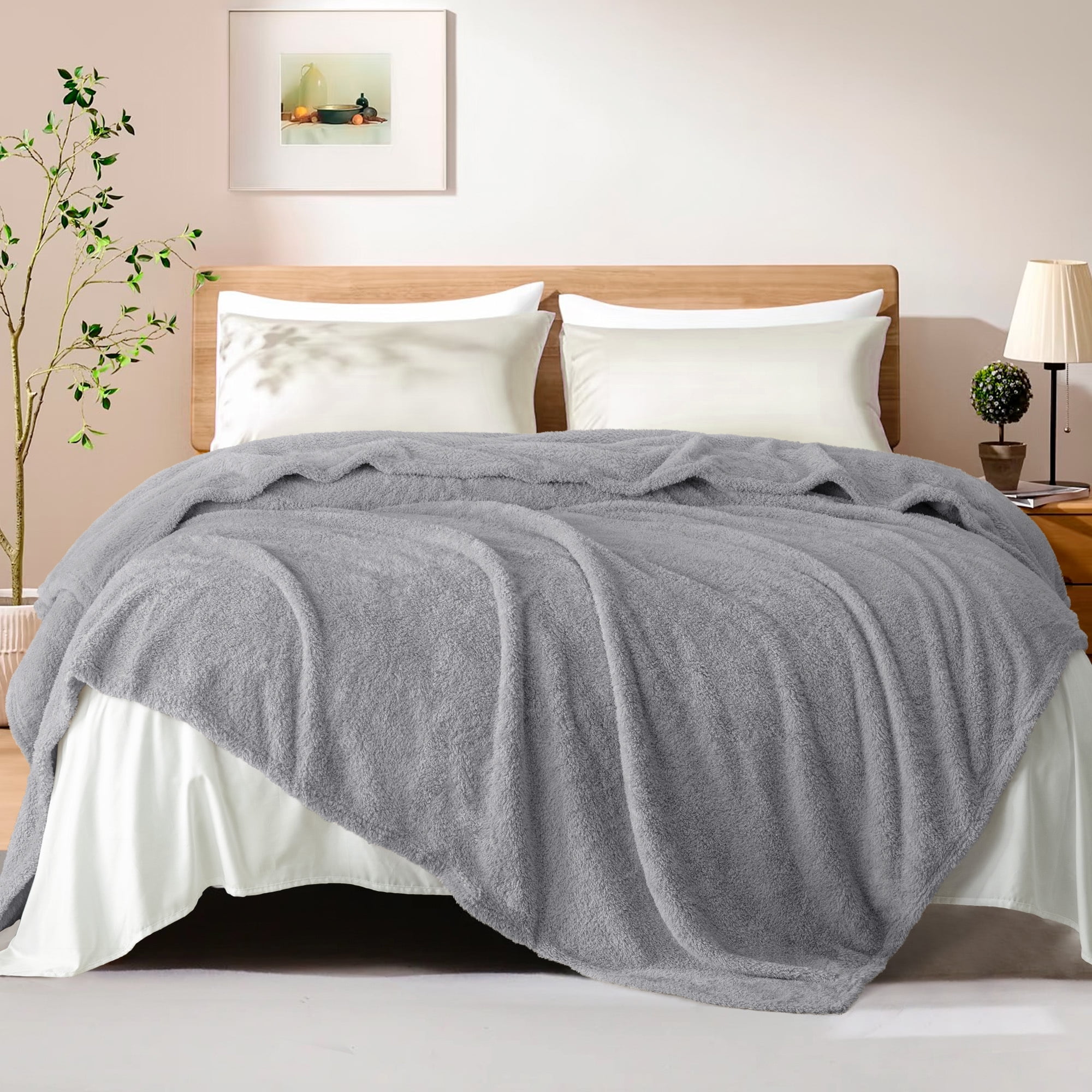 Exclusivo Mezcla Fuzzy Fleece Twin Size Bed Blanket, Lightweight Fluffy ...