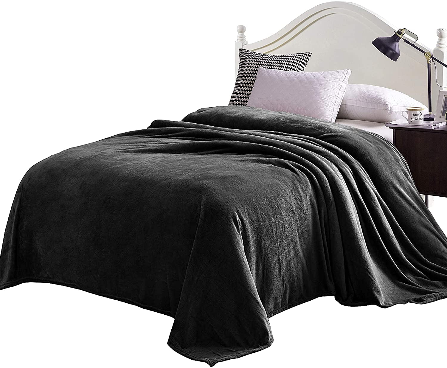 "Exclusivo Mezcla Velvet Flannel Fleece Bedspread - King/Queen Size (90 ...