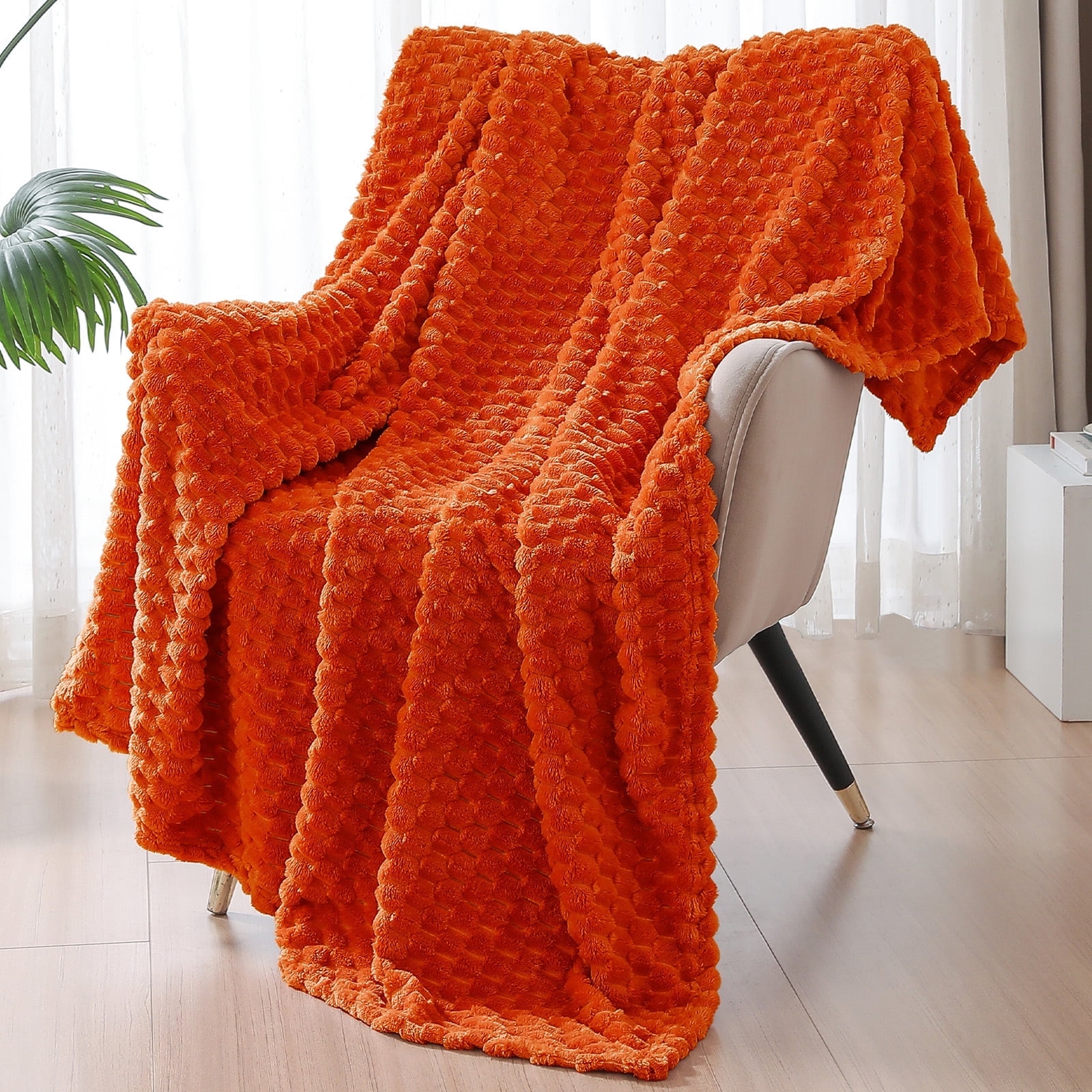Exclusivo Mezcla Large Soft Fleece Throw Blanket, 50"x70" Stylish ...