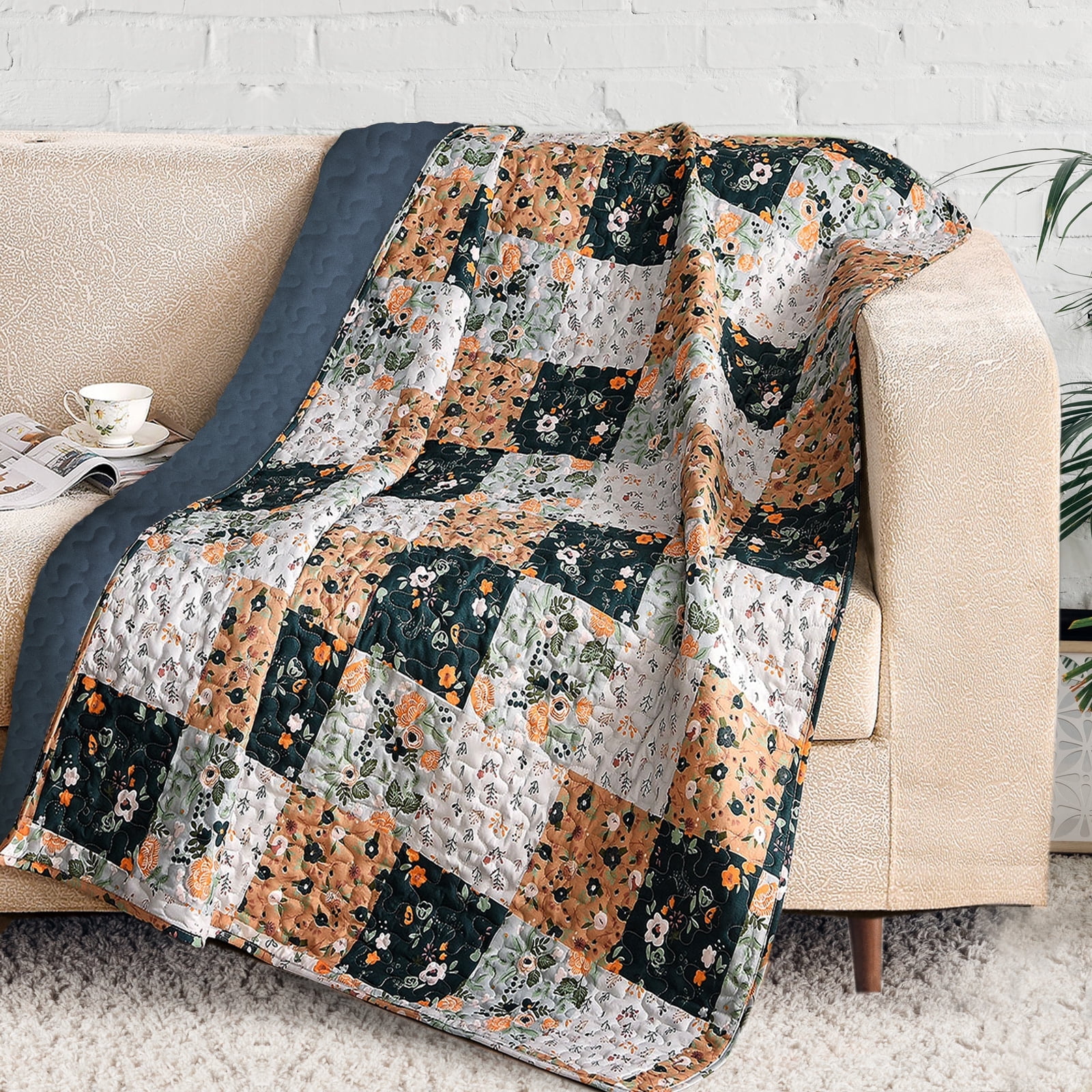 "Exclusivo Mezcla Soft Microfiber Quilted Throw Blanket - Boho ...