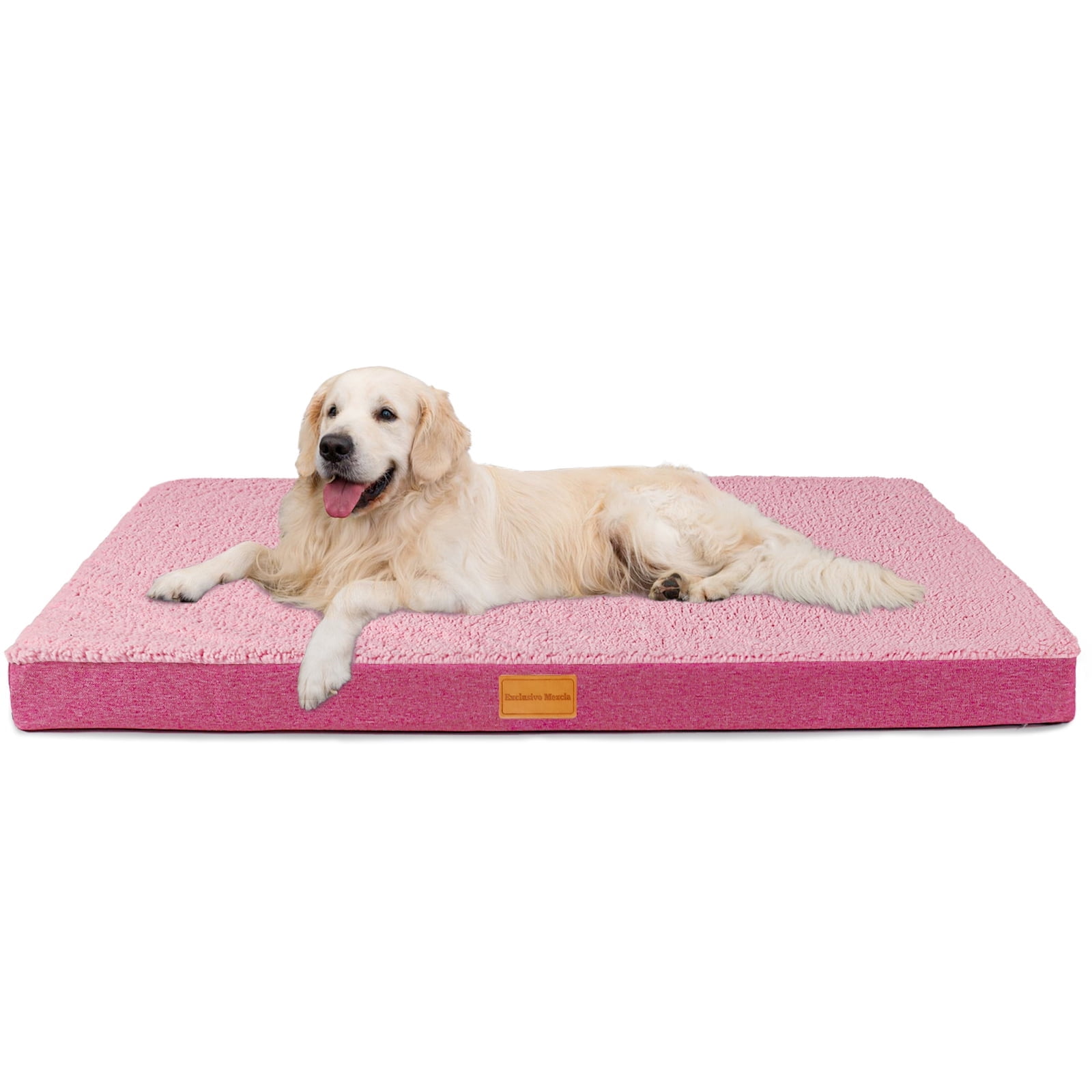 Exclusivo Mezcla Orthopedic Pet Bed for Extra Large Dogs, 48"X30" Pink ...