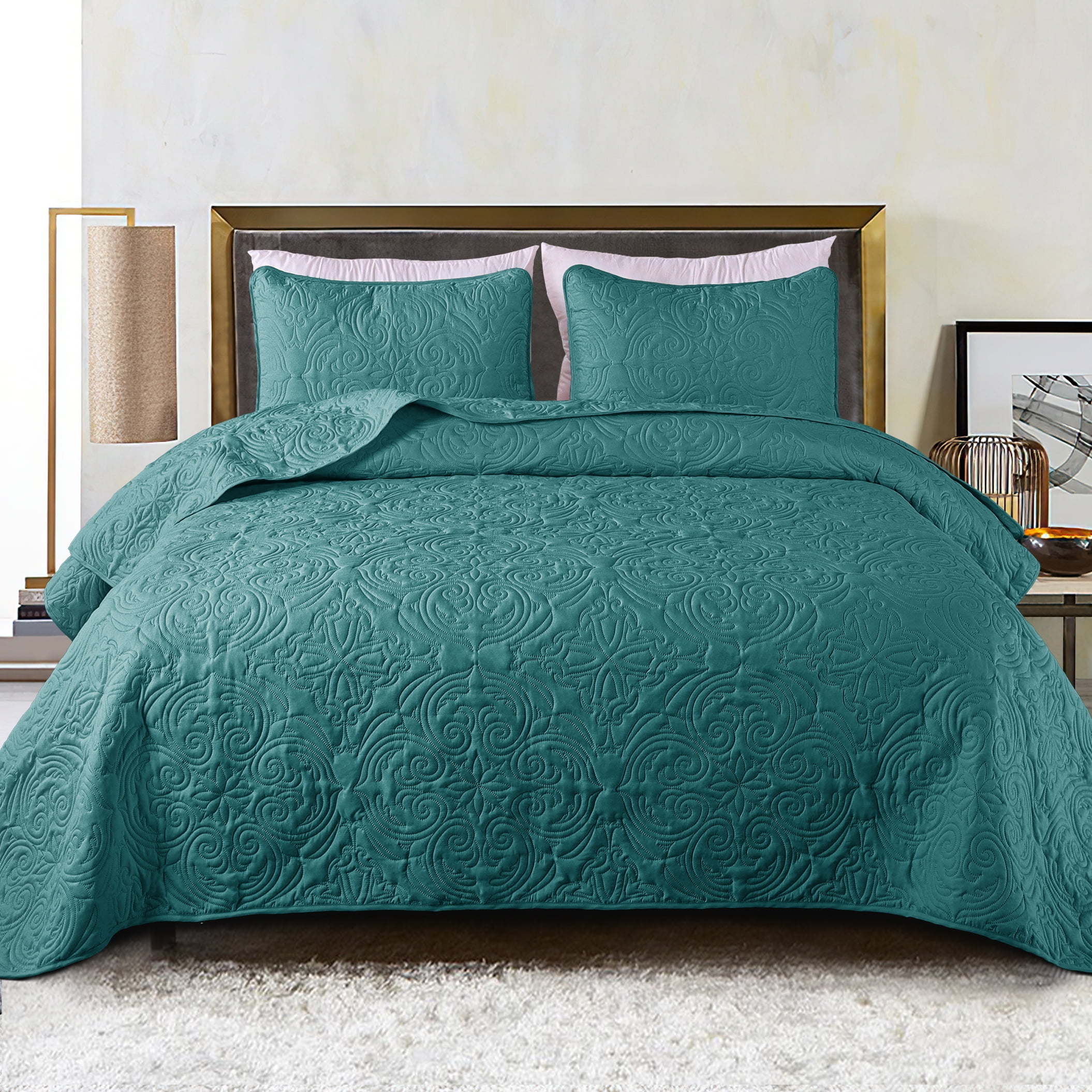 Exclusivo Mezcla Oversized King Quilt Bedding Set Lightweight Vintage