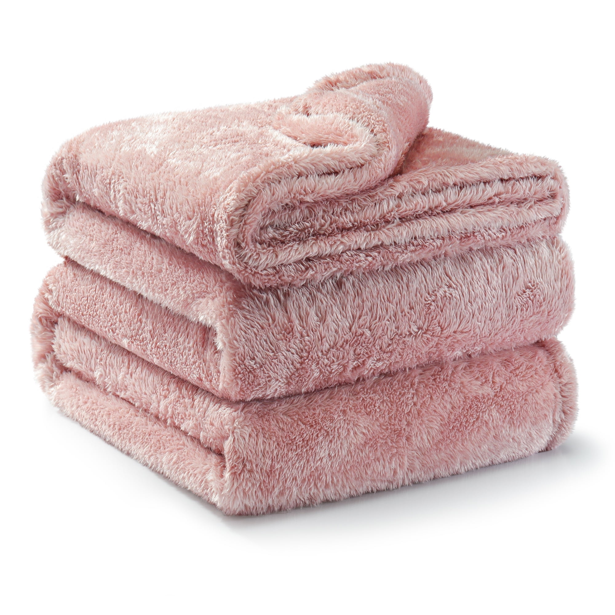 Exclusivo Mezcla Plush Fuzzy Fleece Queen Size Throw, Travel Bed ...