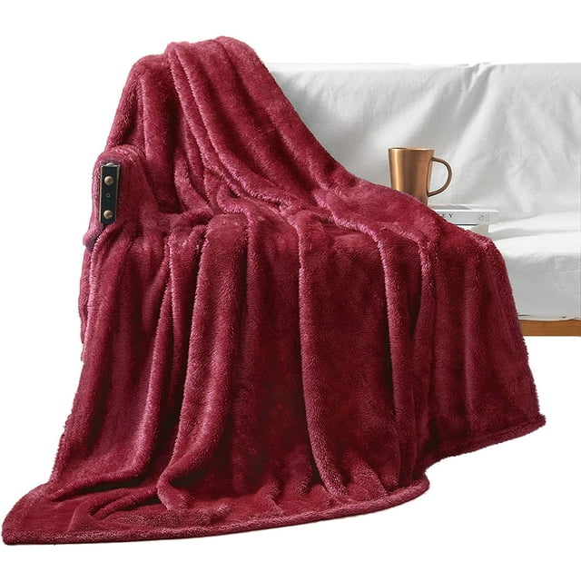 Exclusivo Mezcla Plush Fuzzy Large Fleece Throw Blanket ( 50" x 70 ...