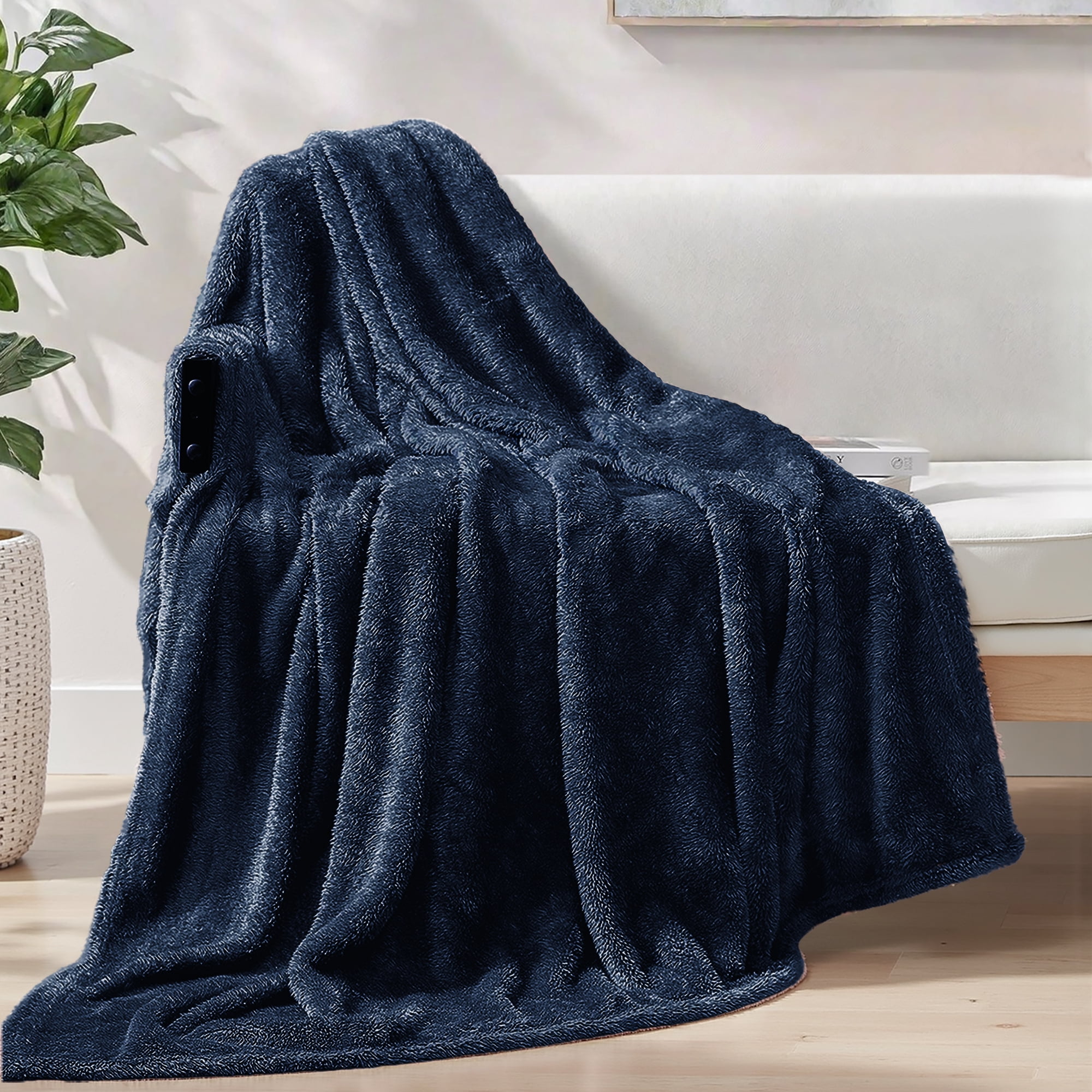 Exclusivo Mezcla Plush Fuzzy Large Fleece Throw Blanket (50" x 70 ...