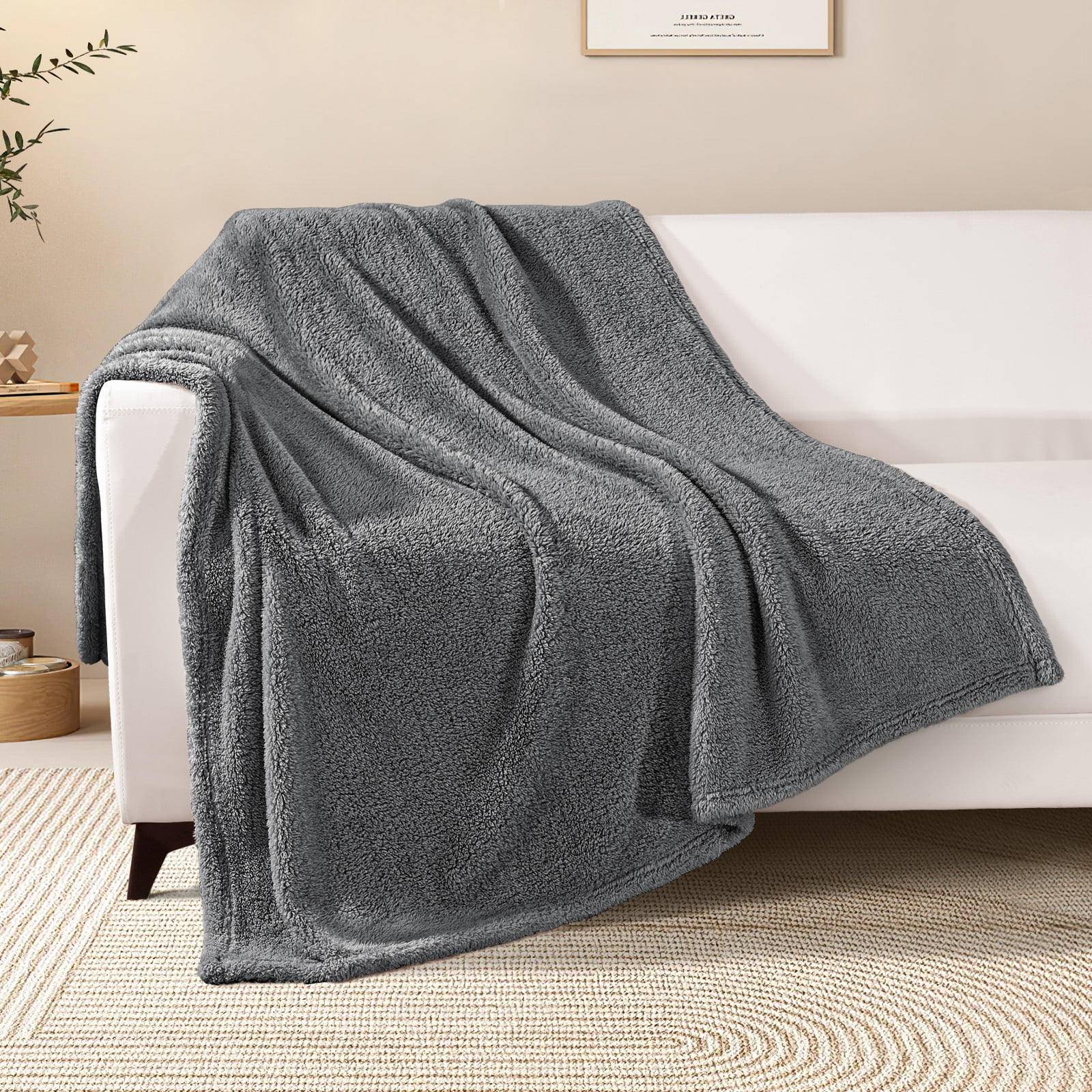 Exclusivo Mezcla Soft Fleece Throw Blanket for Couch, Super Soft Velvet ...