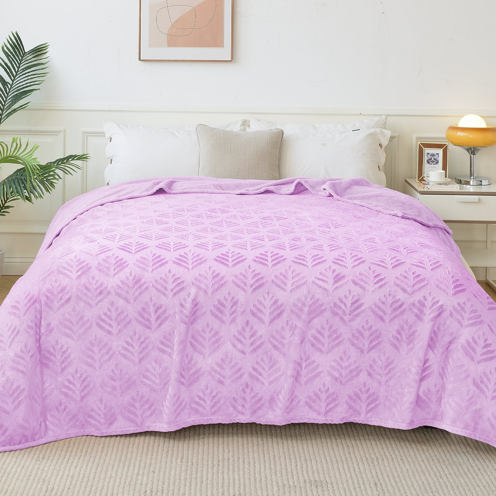 Exclusivo Mezcla Twin Size Blanket, Super Soft Fleece, Warm Lilac ...