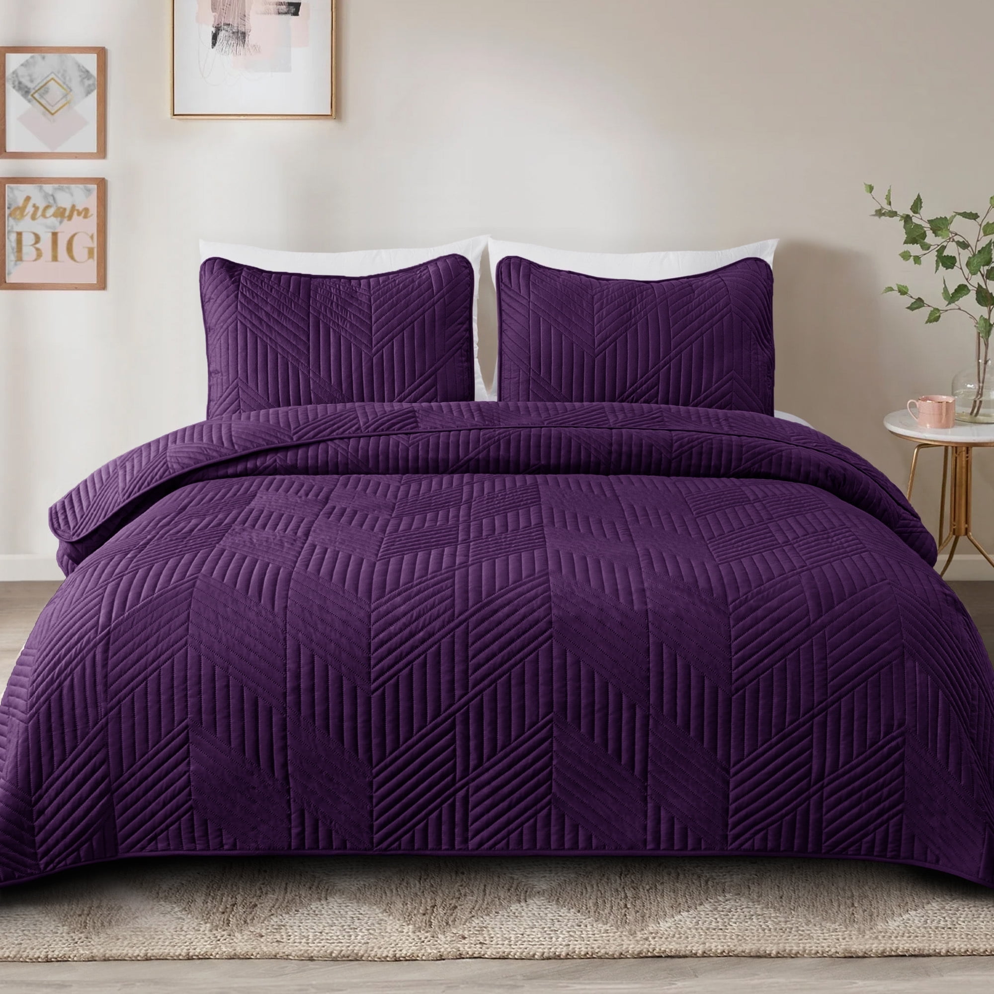 Exclusivo Mezcla Ultrasonic Full Queen Quilt Bedding Set, Lightweight ...