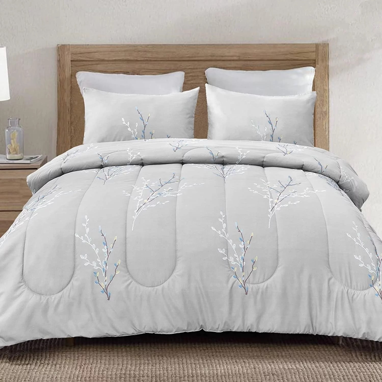 Exclusivo Mezcla Ultrasonic King Quilt Bedding Set, Lightweight Blush ...