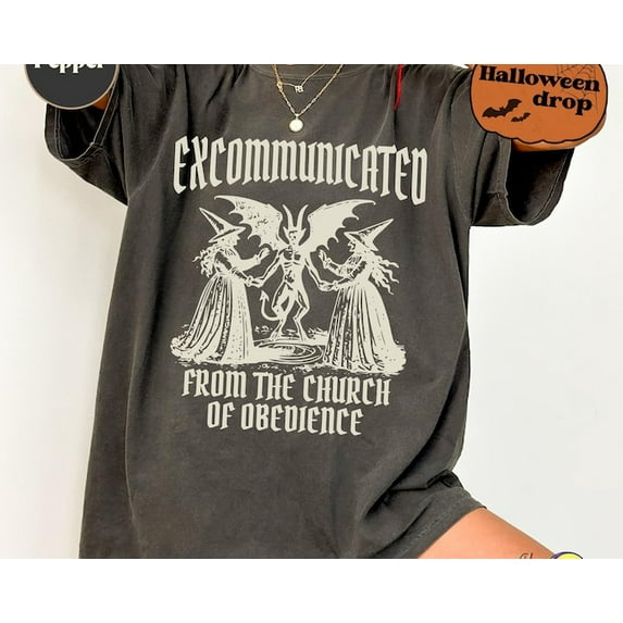Excommunicated from the Church of Obedience: Vintage Feminist Witch Shirt - Walmart.com