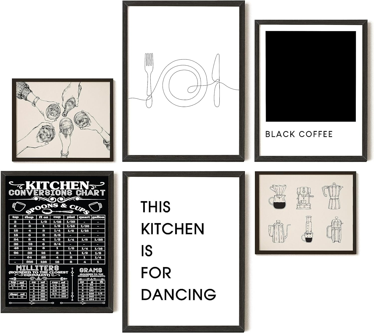 Excool Club 12x16 Kitchen Decor Wall Art Print, Minimalist Kitchen ...